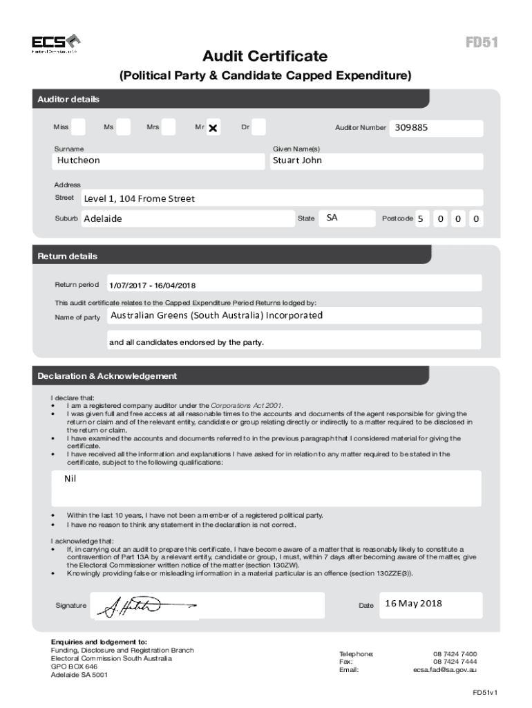 Fillable Online CEP Audit Certificate.indd Fax Email Print - pdfFiller