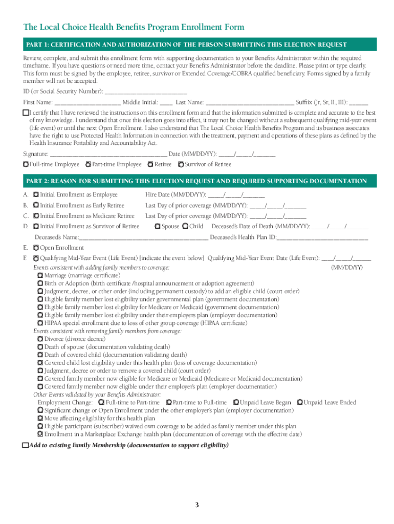 Fillable Online TLC Enrollment Form.docx - The Local Choice - Virginia ...