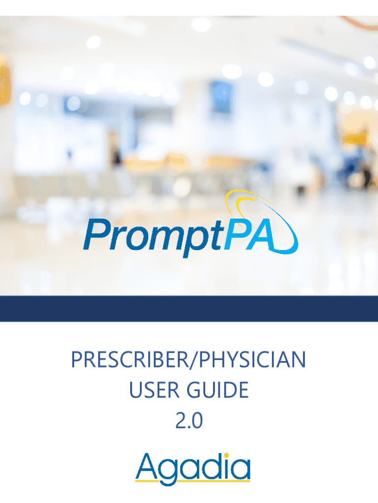 Fillable Online PromptPA User Guide v2.0 - Prescriber Only Fax Email ...