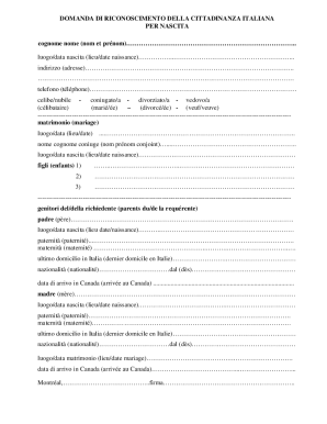 Compilabile Online Lista dei documenti necessari per il riconoscimento della ... Fax Email ...