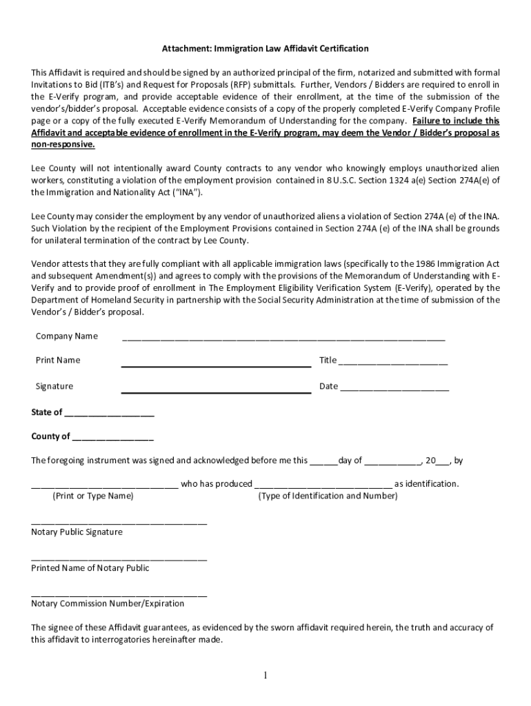 Fillable Online 20-028 Exhibit B Part 4 E-VERIFY AFFIDAVIT Fax Email ...