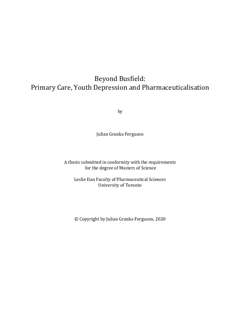 Fillable Online Tspace Library Utoronto Treatment Resistant Depression In Primary Care Across