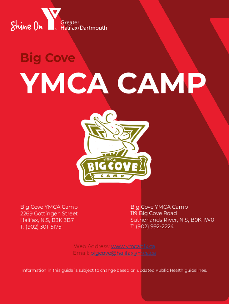 Fillable Online Big Cove YMCA Camp - Nova Scotia Connect Fax Email ...