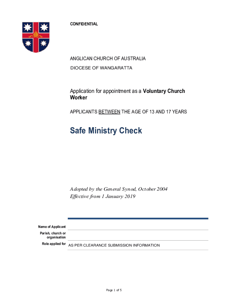 Fillable Online Safe-Ministry-Check-Voluntary-Church-Worker-aged ...