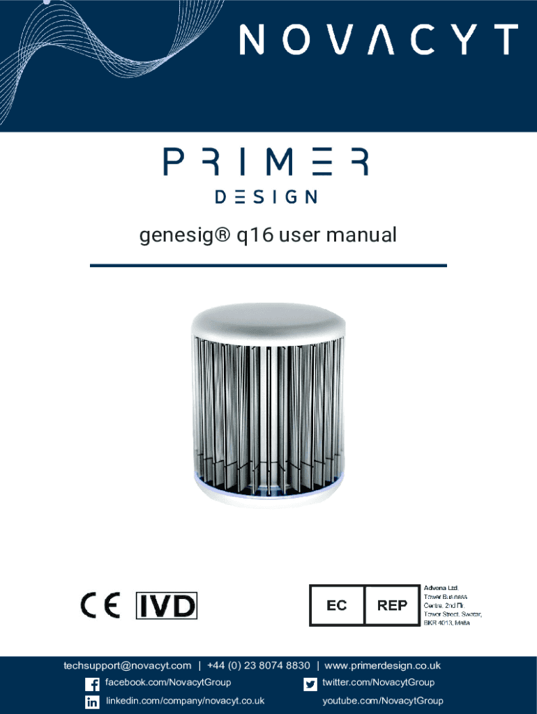 Fillable Online genesig q16 user manual Fax Email Print - pdfFiller