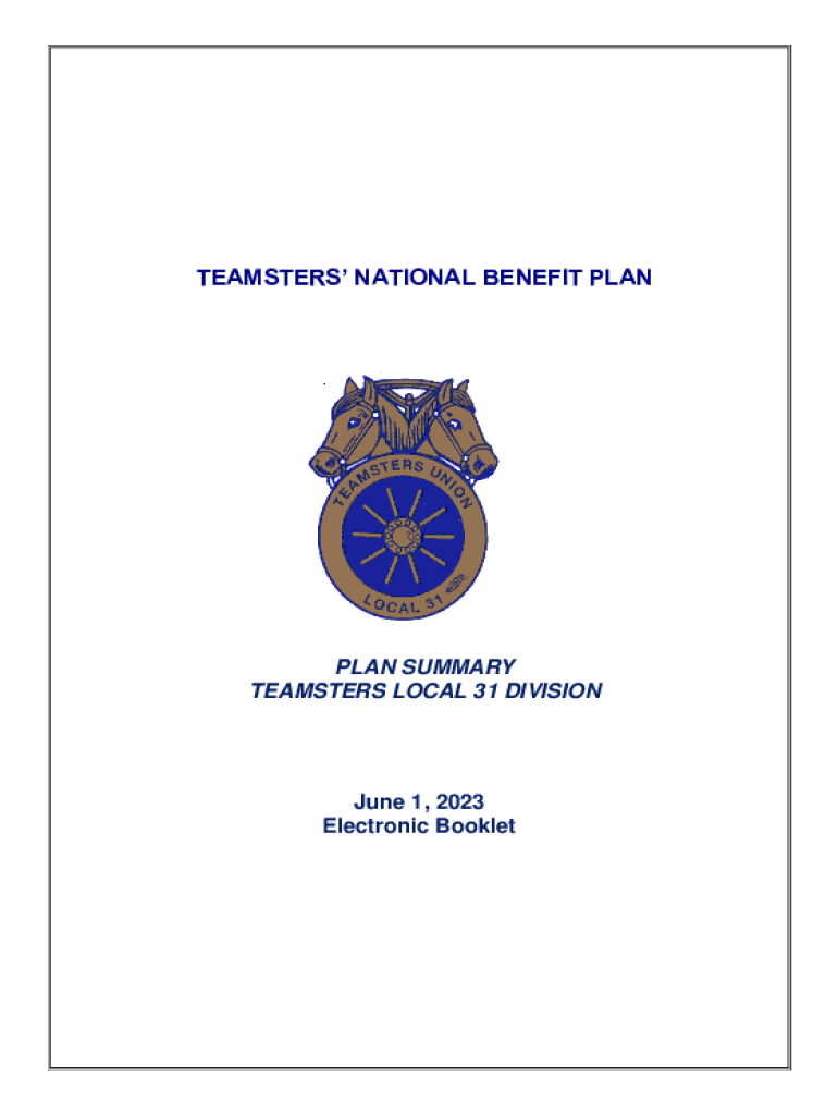 Fillable Online TEAMSTERS' NATIONAL BENEFIT PLAN Fax Email Print ...