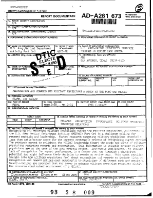 Fillable Online Recognition and Rewards for Military Physicians A Study ...