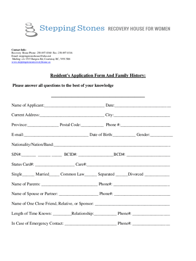 Fillable Online How to Donate - Stepping Stones Recovery House Fax ...