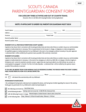 Fillable Online ADVENTURE APPLICATION FORM Fax Email Print - pdfFiller