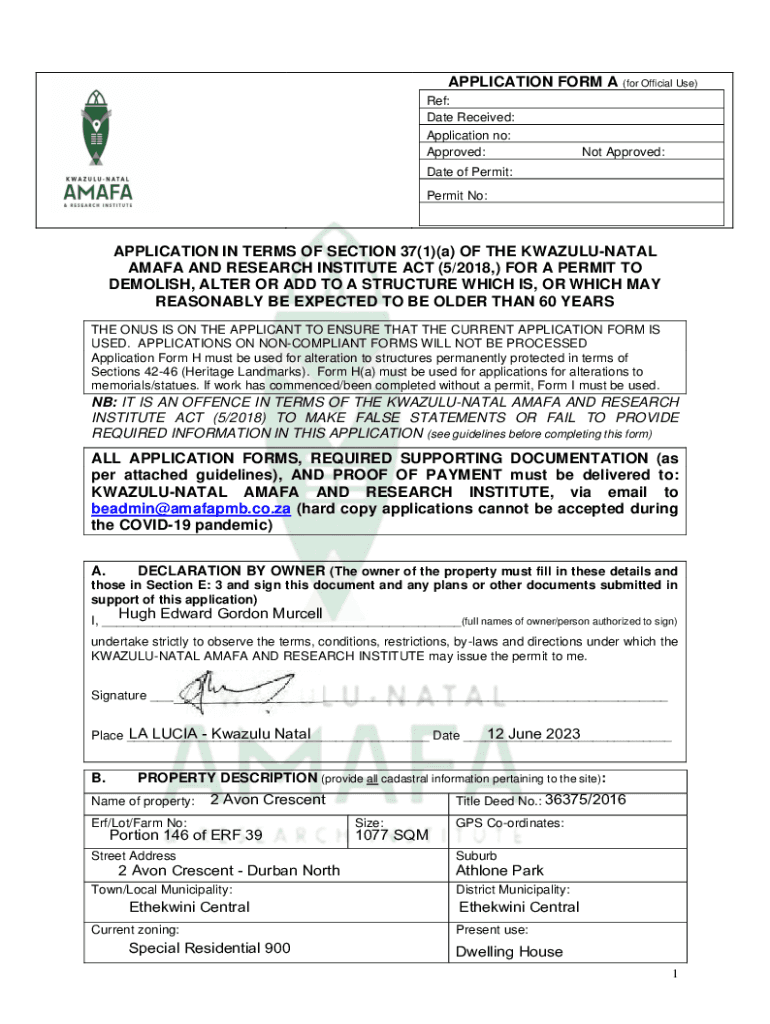 Fillable Online AMAFA AND RESEARCH INSTITUTE ACT (5/2018,) FOR A PERMIT ...