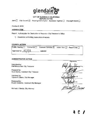 Fillable Online Report: Authorization for Destruction of Records Fax Email Print - pdfFiller
