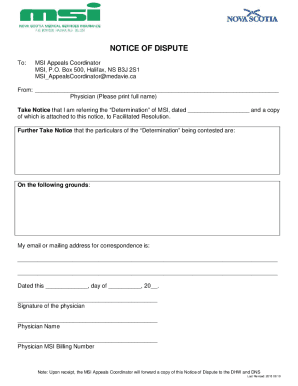 Fillable Online msi medavie bluecross MSI Forms and ...