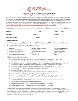 Fillable Online Neurosciences New Patient Referral Request Form Fax ...