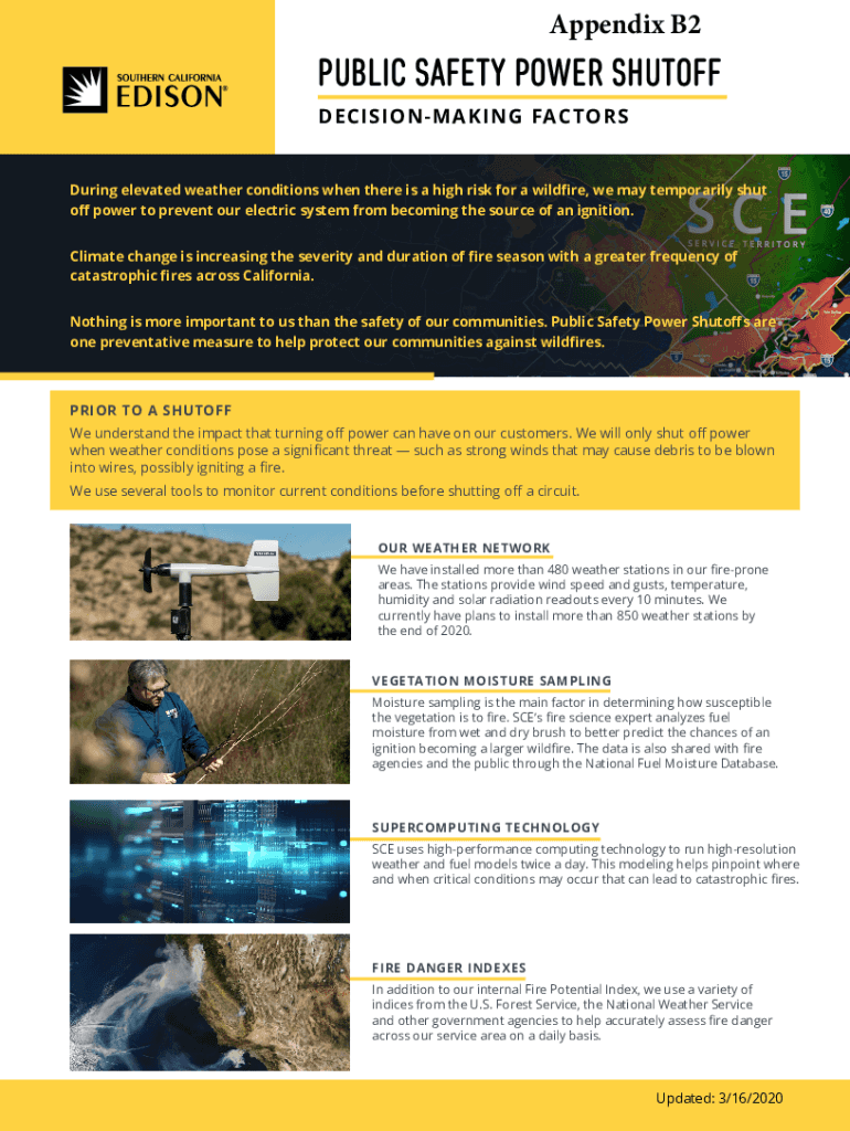 Fillable Online Public Safety Power Shutoff - Decision-Making Factors ...