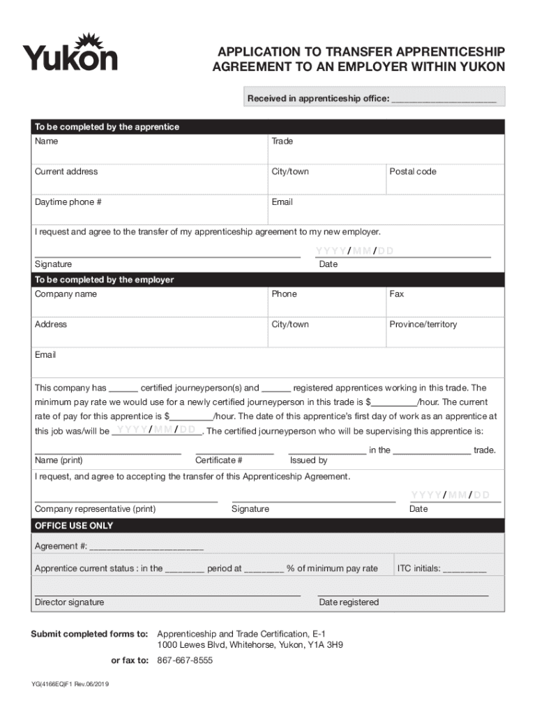 Fillable Online edu-application-transfer-apprenticeship-agreement- ... Fax Email Print - pdfFiller