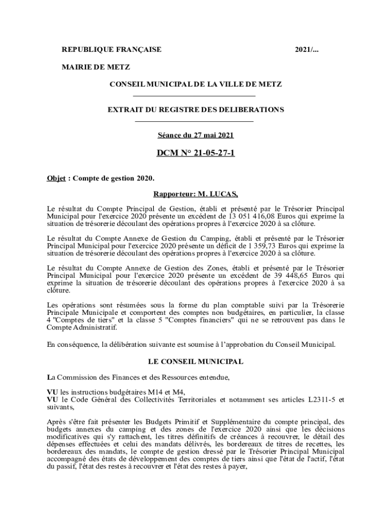 Remplissable En Ligne DCM N 21-05-27-1 - metz.fr Fax Email Imprimer - pdfFiller