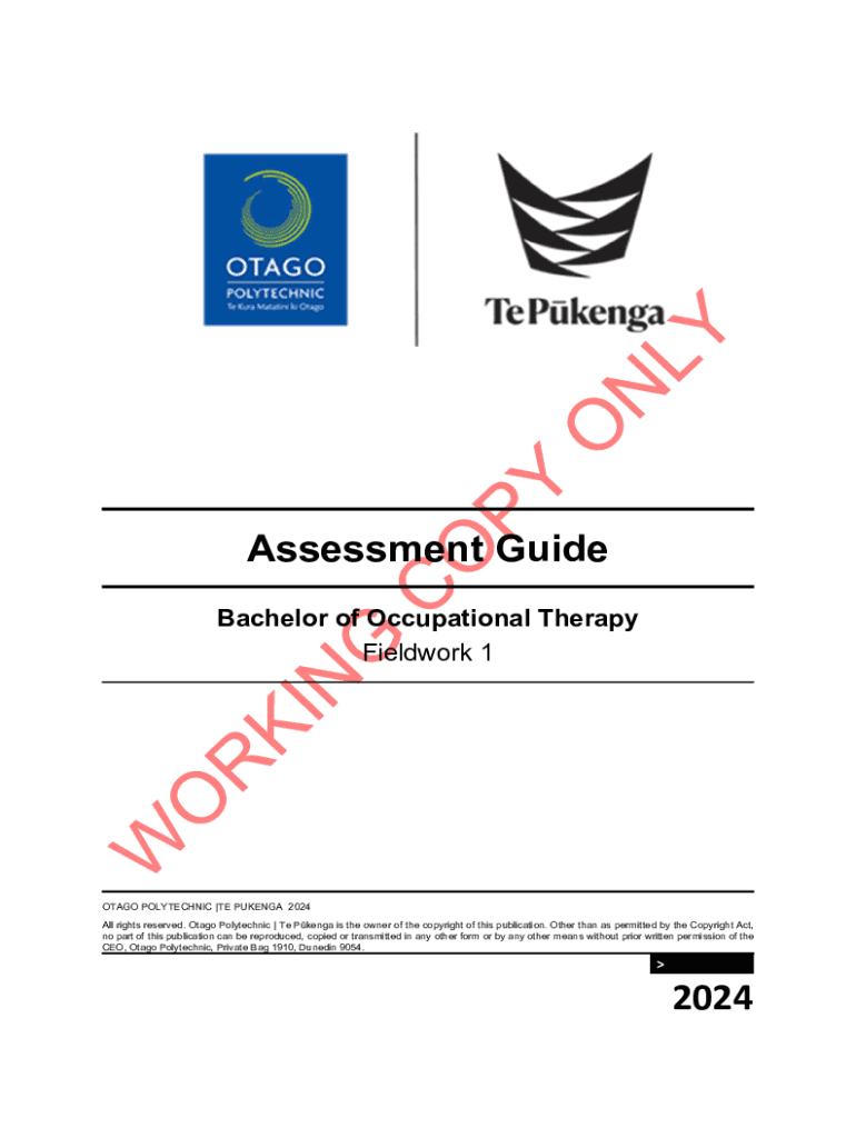 Fillable Online Fieldwork 4 - Occupational Therapy - op.ac.nz Fax Email ...