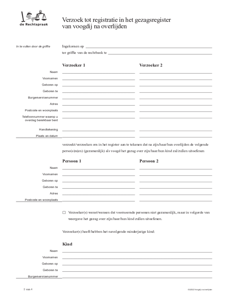 Invulbaar Online Verzoek tot registratie in het gezagsregister van ...