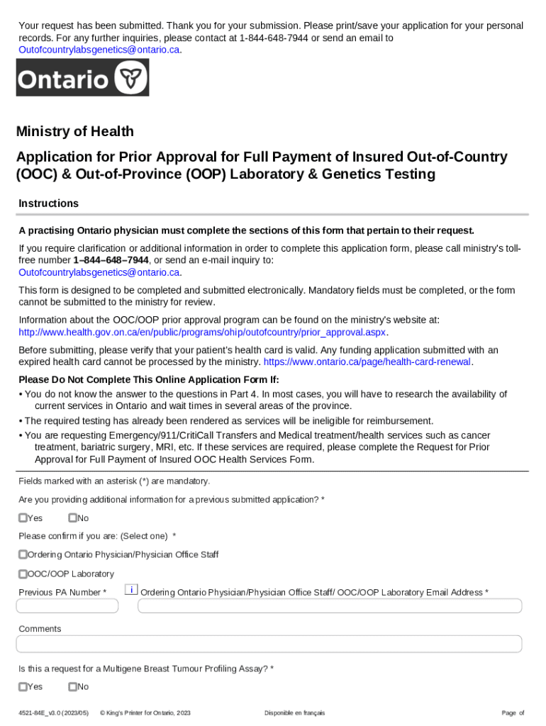 Fillable Online Application for Prior Approval for Full Payment of ...