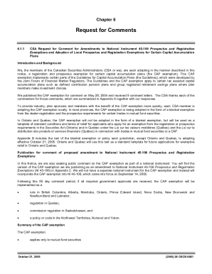 Fillable Online CSA Request for Comment for Amendments to National ...