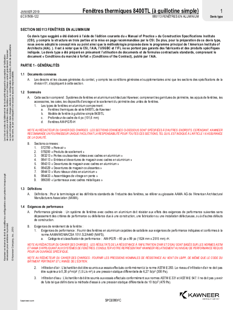 Remplissable En Ligne 2500 PG Wall Curtain Wall System Fax Email ...