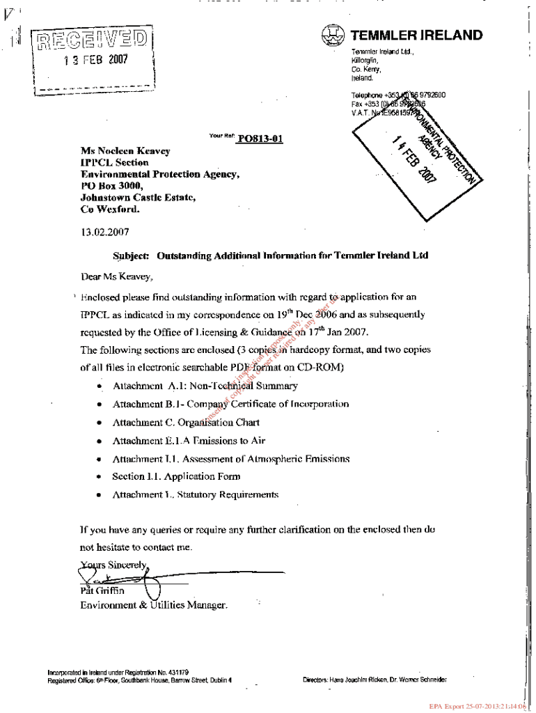 Fillable Online &TEMMLER IRELAND Fax Email Print - pdfFiller