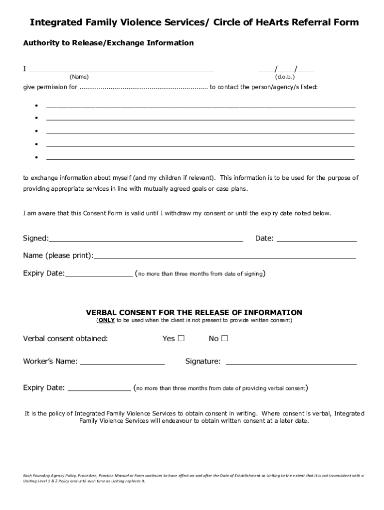 Fillable Online VAWA Authorization to Release Information form Fax ...