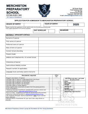 Fillable Online Merchiston-Application-Form-2025. ... Fax Email Print ...