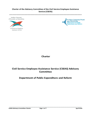 Fillable Online Charter of the Advisory Committee of the Civil Service ...