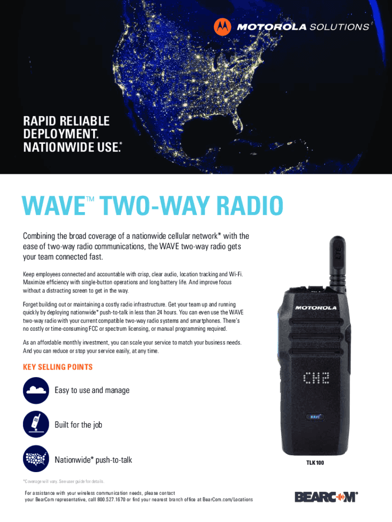 Fillable Online Motorola TLK 100 Cellular Two Way Radio 2 Pack Fax ...