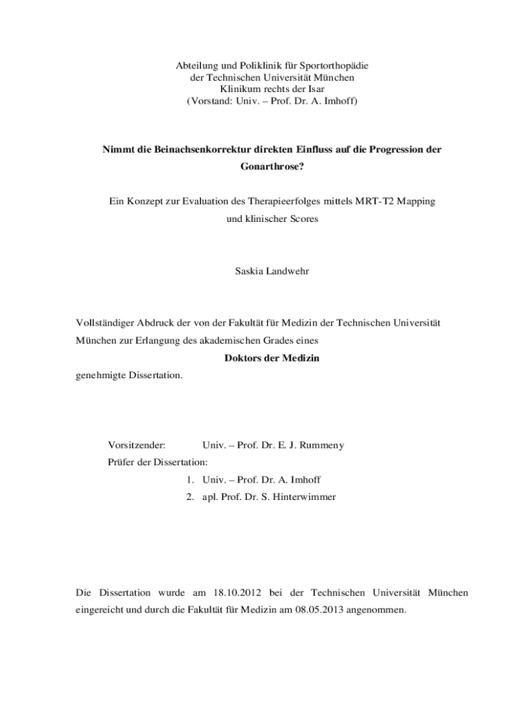 Ausfüllbar Online Prof.Dr.med. Andreas B. Imhoff - Klinikum rechts der ...