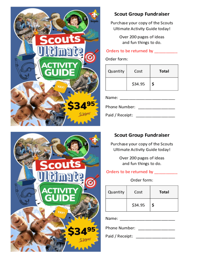 Fillable Online Your Guide To Holding Lock-Ins For Cub And BSA Scouts ...