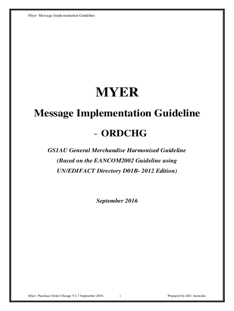 Fillable Online EDIFACT ORDCHG Message: Usage, Structure and Benefits ...