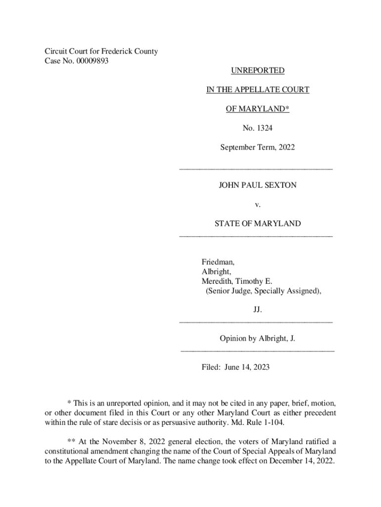 Fillable Online Judge Denies Frederick County Man's Sentence ...