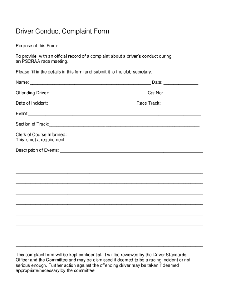 Fillable Online Complaint Form - CMP-F1 Fax Email Print - pdfFiller