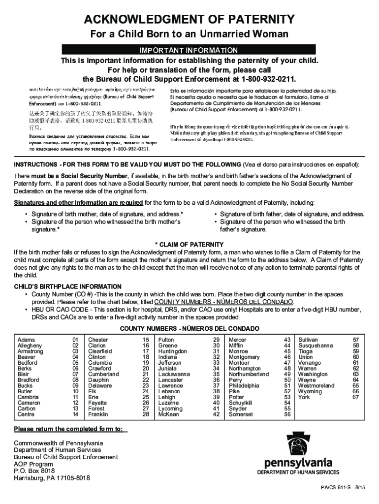 Completable En línea services dpw state pa of 2 ACKNOWLEDGMENT OF ...