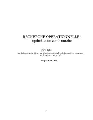 Remplissable En Ligne Qu'est-ce que l'Optimisation Combinatoire ? - G-SCOP Fax Email Imprimer ...