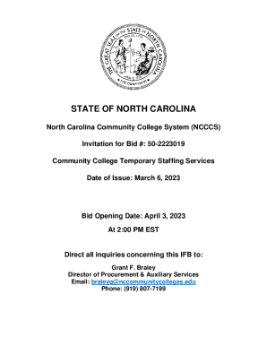 Fillable Online North Carolina Community College System (NCCCS) Fax ...