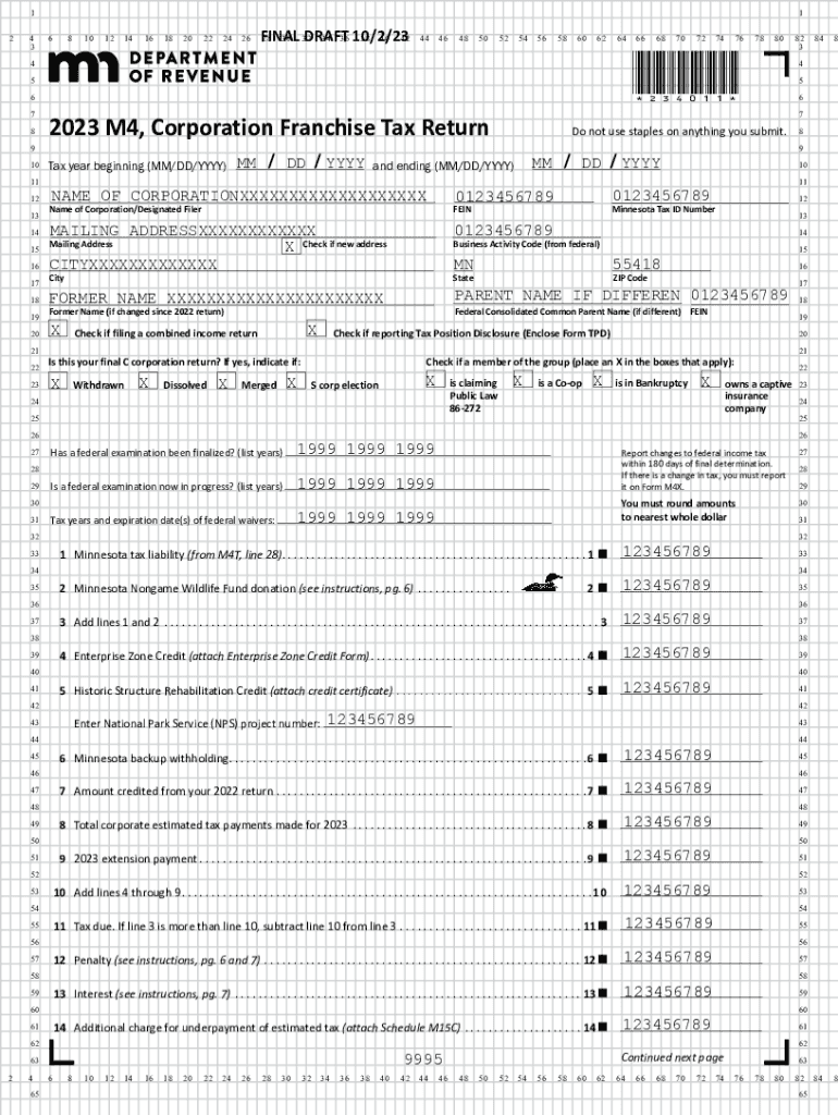 Fillable Online Fillable Online 2023 Form M11, Insurance Premium Tax ...