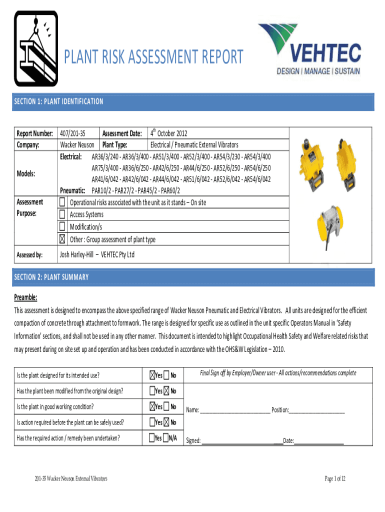 Fillable Online Hazard identification, Risk Assessment and Control Fax ...