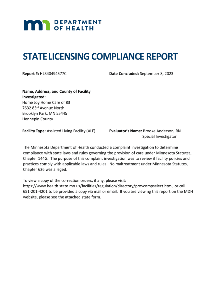 Fillable Online Licensing - Minnesota Department of Human Services (DHS ...