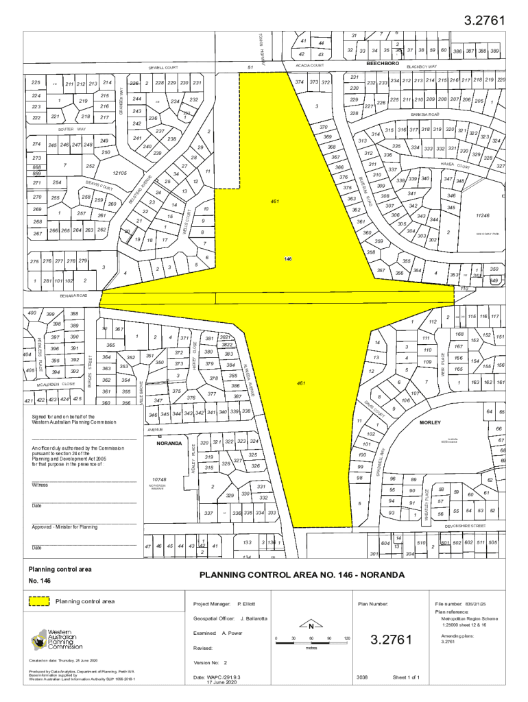 Fillable Online Planning Control Area No. 146 Noranda map 2761 Fax ...