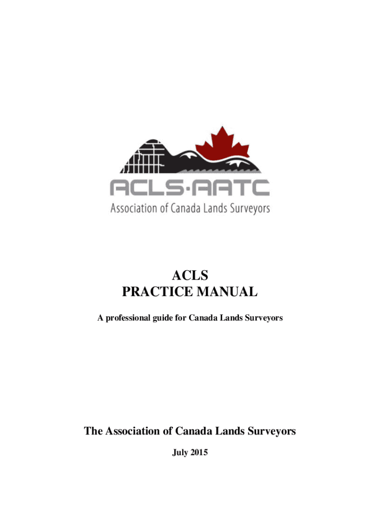 Fillable Online ACLS checklist examplesMy Canada Lands Survey System ...