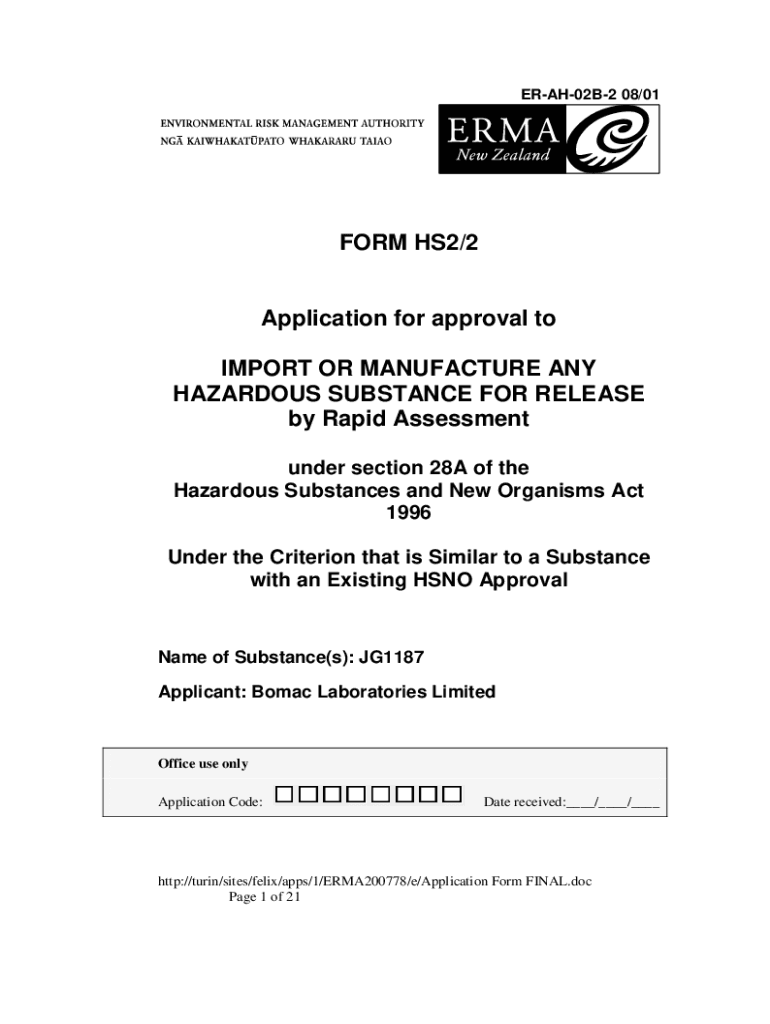 Fillable Online Hazardous substances consent: a guide for industry Fax ...