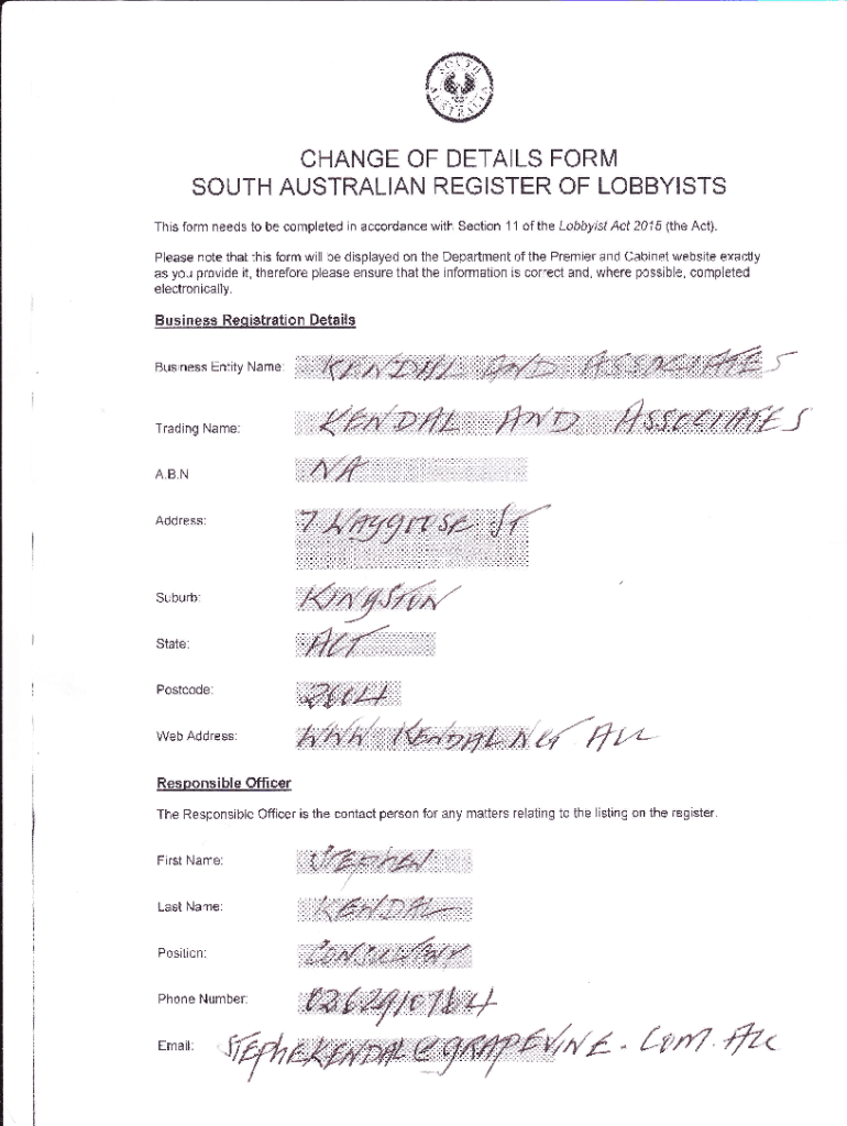 Fillable Online A Guide to Registration - Lobbyists Registration System ...