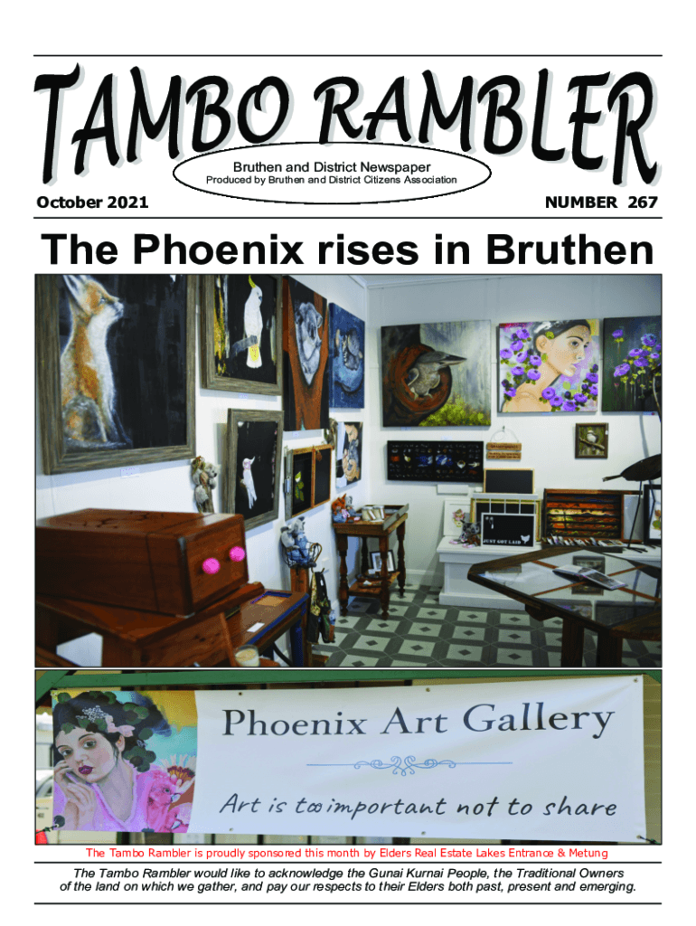 Fillable Online Tambo Rambler - Visit BruthenEast Gippsland Fax Email ...