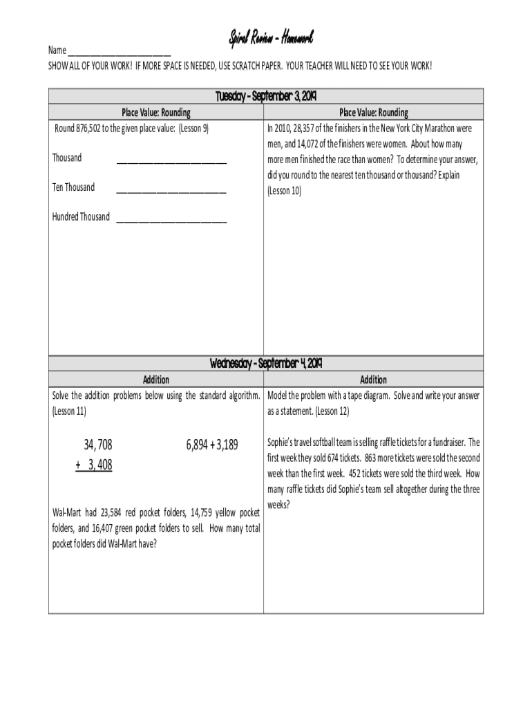 Fillable Online Place Value: Rounding Fax Email Print - pdfFiller