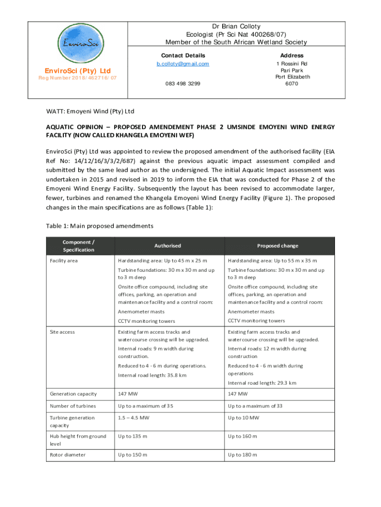 Fillable Online Arlene Singh FRESHWATER/AQUATIC RESOURCE ... Fax Email Print - pdfFiller