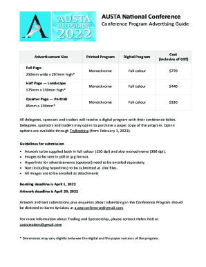 Fillable Online ANC Program Advertising Rates & Booking Form Fax Email ...