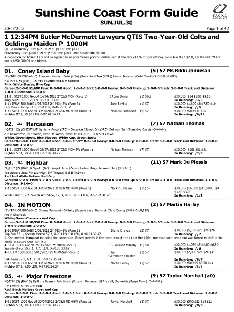 Fillable Online 1 12:34PM Butler McDermott Lawyers QTIS Two-Year-Old ...